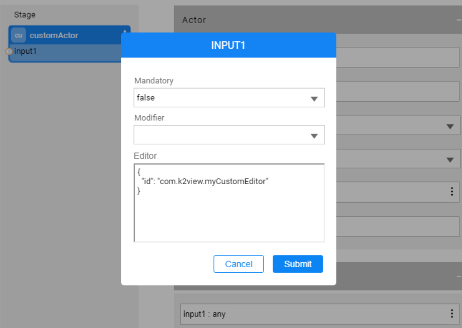 Actor Editor | K2View Support