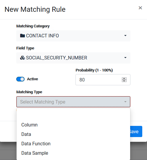 Discovery New Matching Rule Column | K2View Support
