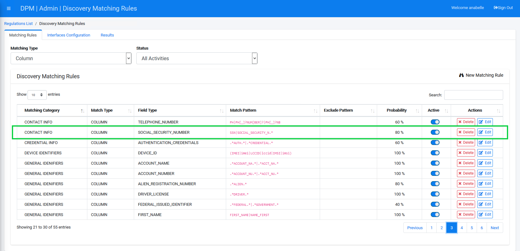 Discovery New Matching Rule Column | K2View Support
