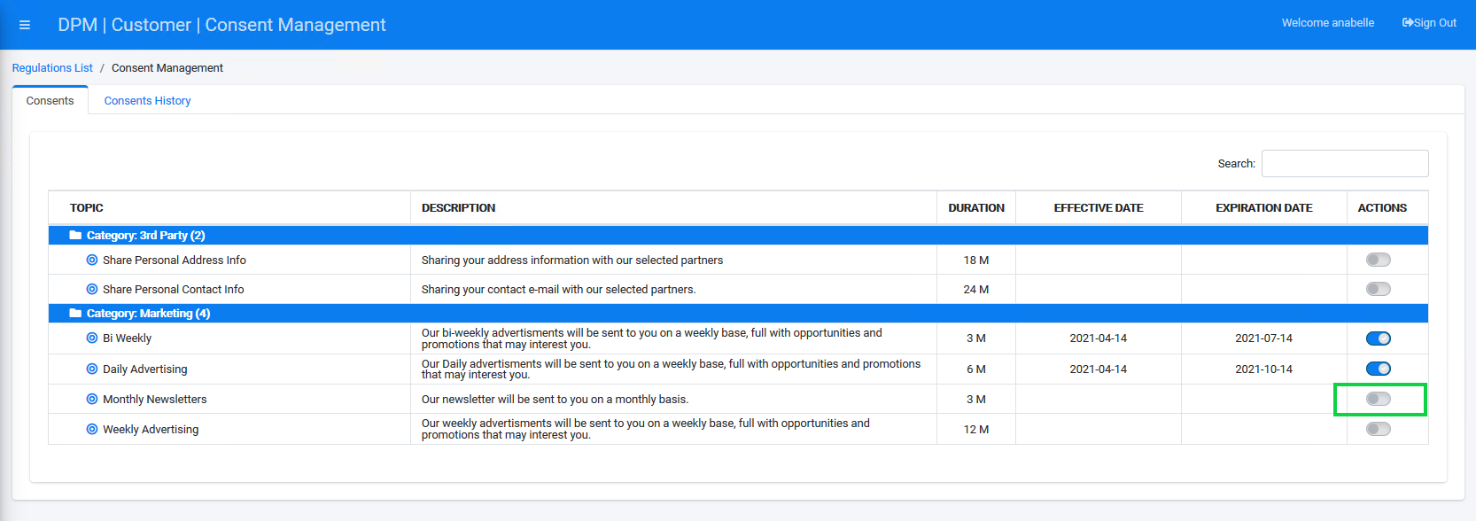 Customer Opt In Or Opt Out | K2View Support
