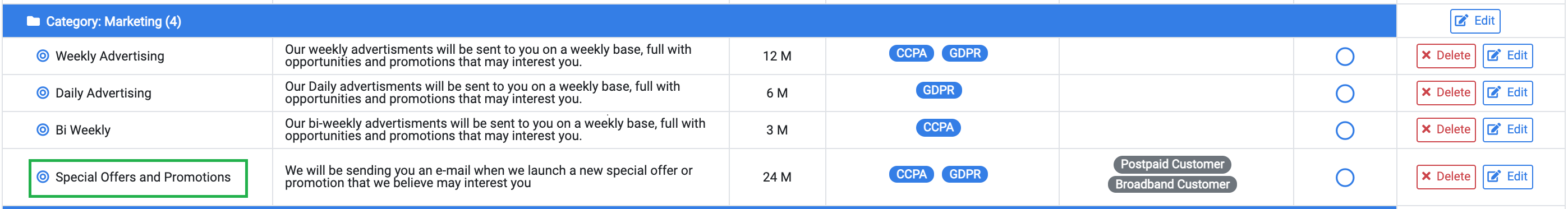 Admin Create New Consent | K2View Support