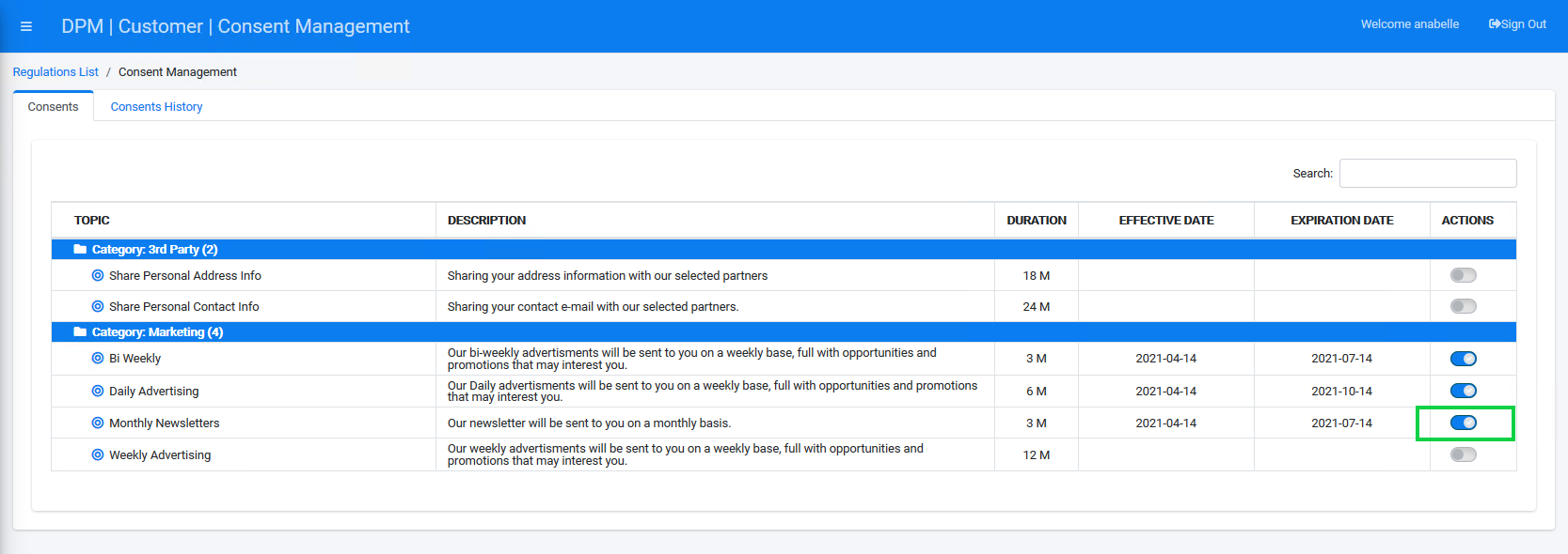 Customer Opt In Or Opt Out | K2View Support